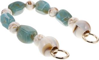 BESPORTBLE SUPVOX Cha&icirc;ne dExtension Vintage pour Paquet &agrave; Main 38 CM en R&eacute;sine Acrylique Beige avec Perles Artisanales Bandouli&egrave;re Courte &agrave; Motif Peint Main Acce