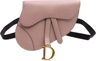 Dior Bauchtaschen - Grained Calfskin Saddle Belt Bag - Gr. ONE SIZE - in Gold - für Damen