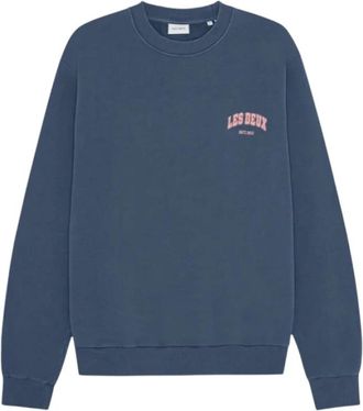 Les Deux Homme, Sweatshirts et sweats &agrave; capuche, Bleu, Taille: XL Brady Hoop SweaT-shirt