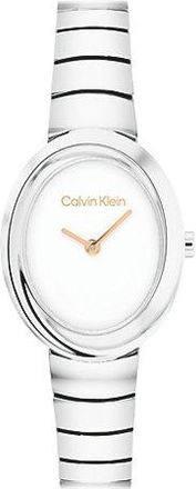 Calvin Klein Montre-bracelet avec lunette torsad&eacute;e ovale