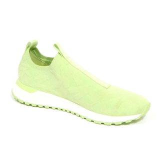 Michael Kors Femme, Chaussures, Vert, Taille: 38 1/2 EU Baskets Slip-On en maille stretch à logo en relief Bodie
