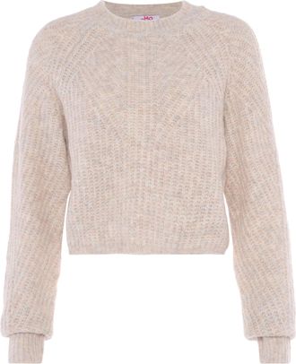 Mymo Womens Pullover, WOLLWEISS Melange, M-L