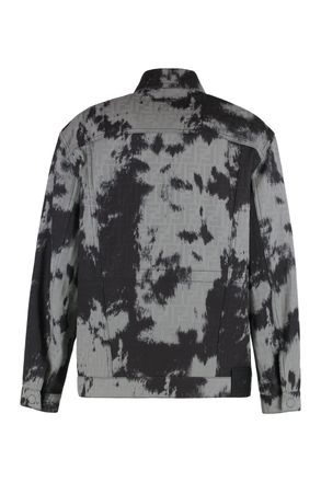 Fendi Womens Denim Jacket Ff Black Cotton