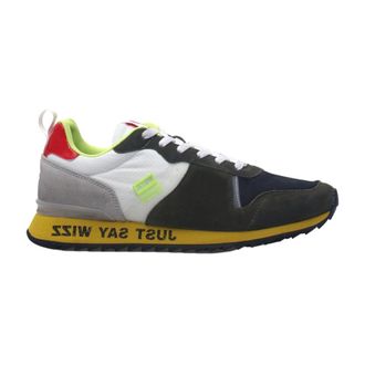 W6YZ Gr&uuml;ner Herren Sneaker mit Kontrasteins&auml;tzen - - Shoes - Herren - Mehrfarbig - 41 EU