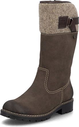 Rieker Damen Winterstiefel Y9190, Frauen Stiefel, wasserabweisend, riekerTEX,Winterschuhe,uebergangsstiefel,uebergangsschuhe,braun (25),39 EU / 6 UK