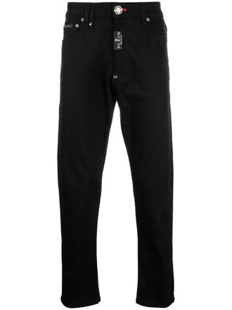 Philipp Plein jean droit à taille mi-haute - Noir