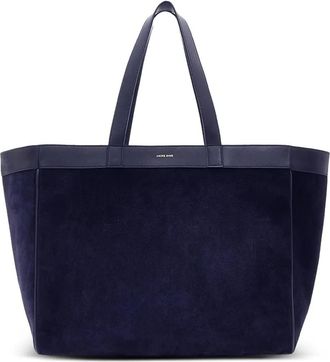 Anine Bing Mittelgro&szlig;e Tote Bag aus Wildleder - Blau