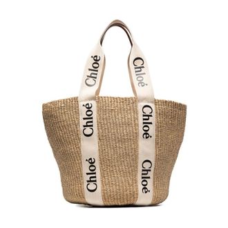 Chlo&eacute; Femme, Sacs, Beige, Taille: ONE Size Woody Tote Bag