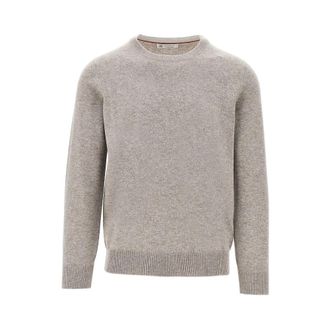 Brunello Cucinelli Kaschmirpullover mit Rundhalsausschnitt - - Knitwear - Herren - Beige - M