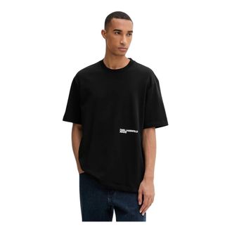 Karl Lagerfeld Relaxed Face T-Shirt - - Tops - Herren - Schwarzk - XS