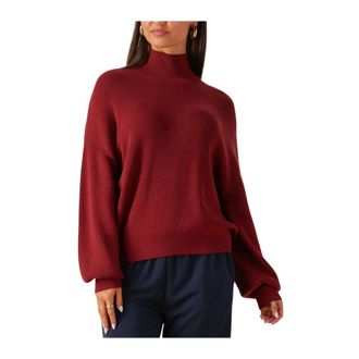 Moss Copenhagen Damen, Strickwaren, Rot, M/LGr&ouml;&szlig;e