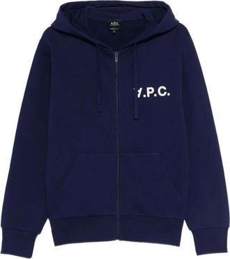 A.P.C. A.p.c., Homme, Sweatshirts et sweats &agrave; capuche, Bleu, Taille: L Sweat &agrave; capuche Max