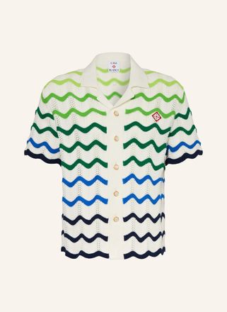 Casablanca Strickhemd Relaxed Fit weiss