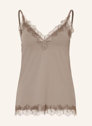 Rosemunde Top Bridget Mit Spitze braun