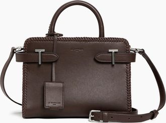 Le Tanneur Petit sac &agrave; main Emilie en cuir lisse et surpiq&ucirc;res