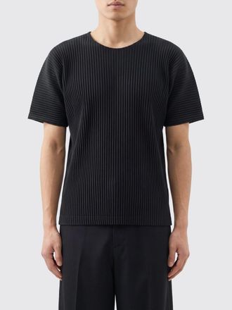 Homme Pliss&eacute; Issey Miyake T-shirt &agrave; col rond Homme Pliss&eacute; Issey Miyake en cr&ecirc;pe pliss&eacute;