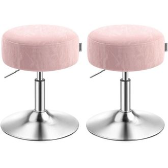 Vasagle Vasagle - Tabourets de Maquillage, Lot de 2, R&eacute;glables en Hauteur, Pivotants &agrave; 360 Degr&eacute;s, en pu, Coussin &Eacute;pais, Tabourets de Coiffeuse, pour
