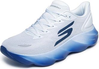 Skechers Mens Aero Burst Running Shoe, Light Blue, 10