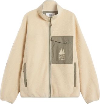 Maison Kitsun&eacute; Homme, Vestes, Beige, Taille: L Casual Fleece Jacket
