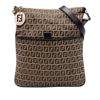 Fendi Sac bandouli&egrave;re en toile Pre-owned - Femme - Pre-owned - Brun - Taille: ONE Size