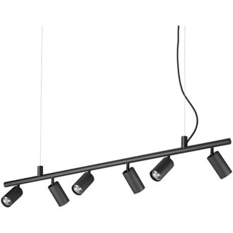 Ideal Lux Dynamite - Indoor Spotlight Deckenpendelleuchte 6 Lichter Schwarz, GU10 - Ideal Lux