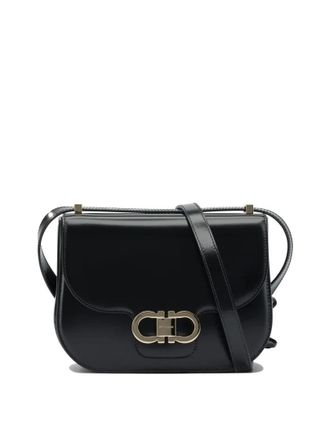 Ferragamo Hobo Bags - Compact Leather Crossbody Bag - Gr. unisize - in Schwarz - f&uuml;r Damen