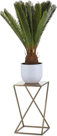 HowHomely Pflanzenst&auml;nder Metall 24 x 40 cm - Stabiler und Fester Blumenhocker aus Metall - Gold Blumenst&auml;nder im Loft-Stil f&uuml;r die Innendekoration