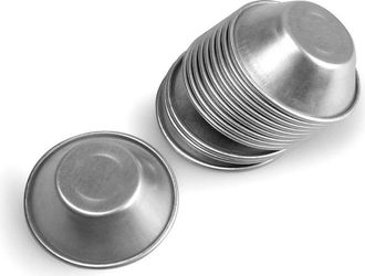 BESTONZON 25 St&uuml;ck Eierkuchenformen aus Aluminiumlegierung, runde Form f&uuml;r Cupcakes, Mini-Kuchen, Backformen, wiederverwendbar, Metall f&uuml;r Muffins, Kuchen, Keks