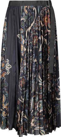 sacai Jupe Midi - Bleu Foncé