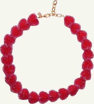 Crystal Haze Crystal Haze Halsketten Jelly Heart Rouge By Glambou gold