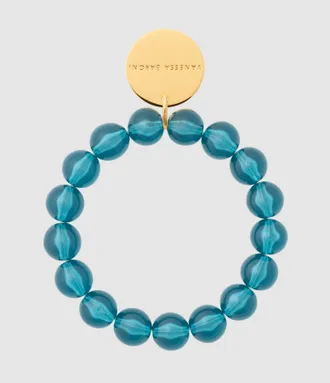 Vanessa Baroni Bracelet Mini Beads Flex Clear Teal