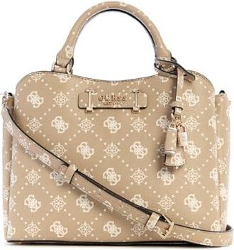 Guess sac &agrave; main sac &agrave; &eacute;paule Silia Girlfriend Satchel Biscotti Logo taupe