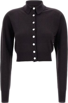 Sportmax Femme, Pulls, Brun, Taille: 38 FR Pull marron en laine avec col pointu