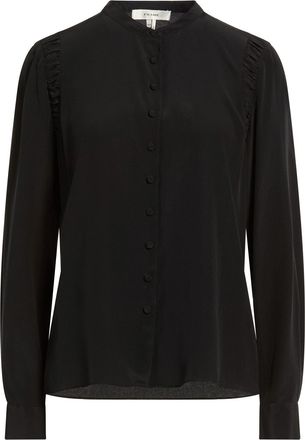 Frame Denim SHIRRED SHOULDER INSET BLOUSE