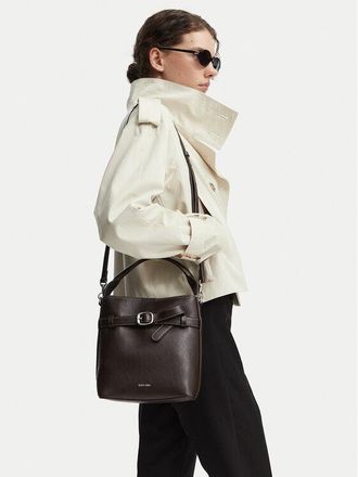 Calvin Klein Handtasche Buckle Mini Bucket Crossbody LV04F3550G Braun