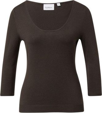 Comma 3/4 Arm-Pullover Strickpullover Schmaler Feinstrickpullover aus Viskosemix