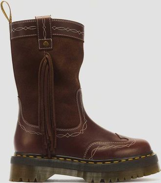 Dr. Martens Desert Rodeo Quad Mid Leder & Wildleder Stiefel in Braun, Gr&ouml;&szlig;e: 36