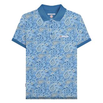 Lambretta SS25 Poloshirt Mit Markenzeichen f&uuml;r Herren (Dunkelblau/Holzasche)