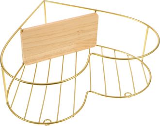 BESPORTBLE Nordisches Herz Wandregal mit Haken Wandhalterung aus Metall Dekoratives Wandregal f&uuml;r Wohnzimmer Kinderzimmer und K&uuml;che