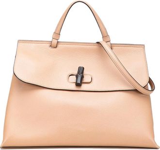 Gucci Hobo Bags - Large Leather Bamboo Daily Satchel - Gr. unisize - in Braun - für Damen