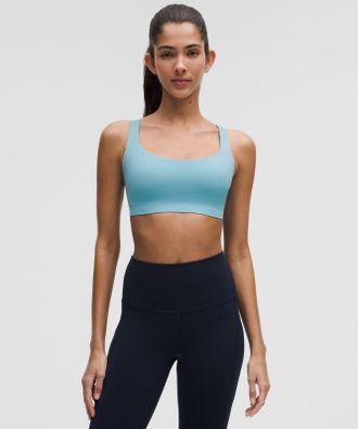 lululemon Brassi&egrave;re de yoga FlexyFlex Maintien l&eacute;ger, bonnets A-C pour Femmes - Bleu - Taille L/XL