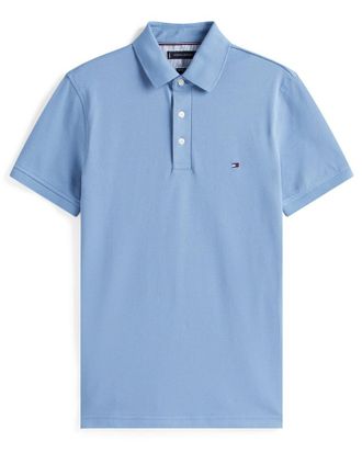 Tommy Hilfiger Slim Fit Poloshirt 1985 mit Stretch und Flag-Stickerei, Slim Fit in