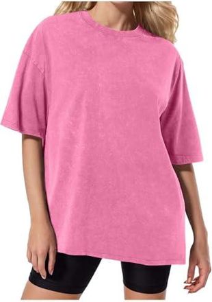 Generic Tunique occidentale pour femme, coupe ample, tendance, coupe ample et longue, tunique &agrave; &eacute;paules tombantes 2025, tunique d&eacute;contract&eacute;e pour sortir, t-sh