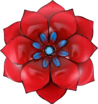 BESPORTBLE Metall Blumen Wanddekoration Blumen Wandskulptur 3D Wanddeko Wandkunst Eisen Kunst f&uuml;r Drinnen Drau&szlig;en Wandbehang Skulpturen Dekoration Garten Schlafz