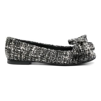 AGL Schwarz-wei&szlig;e Tweed Ballerinas - - Shoes - Damen - Mehrfarbig - 38 EU