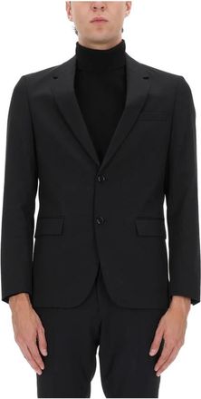 HUGO BOSS Homme, Vestes, Noir, Taille: M Veste de tailleur en m&eacute;lange de laine &agrave; deux boutons