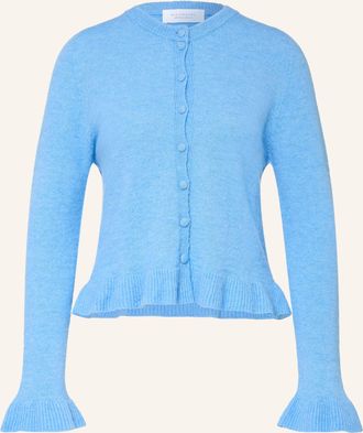 Rich & Royal Strickjacke Mit Volants blau