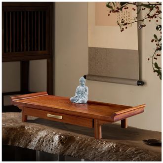 Generic Puja-Tisch Mit Schublade, Kompakter Altartisch for Spirituelle, Pers&ouml;nliche Schreinst&auml;nder for R&auml;ucherst&auml;bchen, Idole Und Anbetungszubeh&ouml;r(Rosewood,68