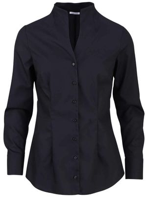 Seidensticker Damen Bluse - Hemdbluse - Kelchkragenbluse - Klassisch - Elegant - Bügelleicht - Slim Fit - Kurzarm - Uni - 100% Baumwolle
