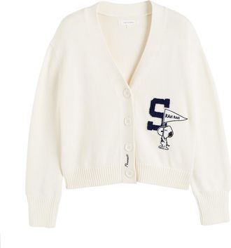 Chinti and Parker Strickjacke Snoopy Varsity